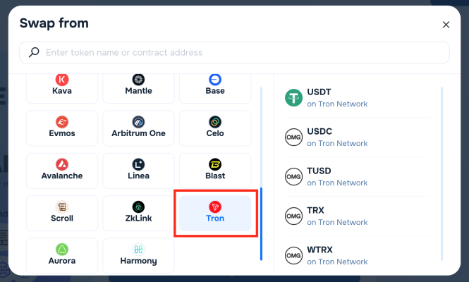 How To Bridge To Tron Using Chainspot Router Chainspot News
